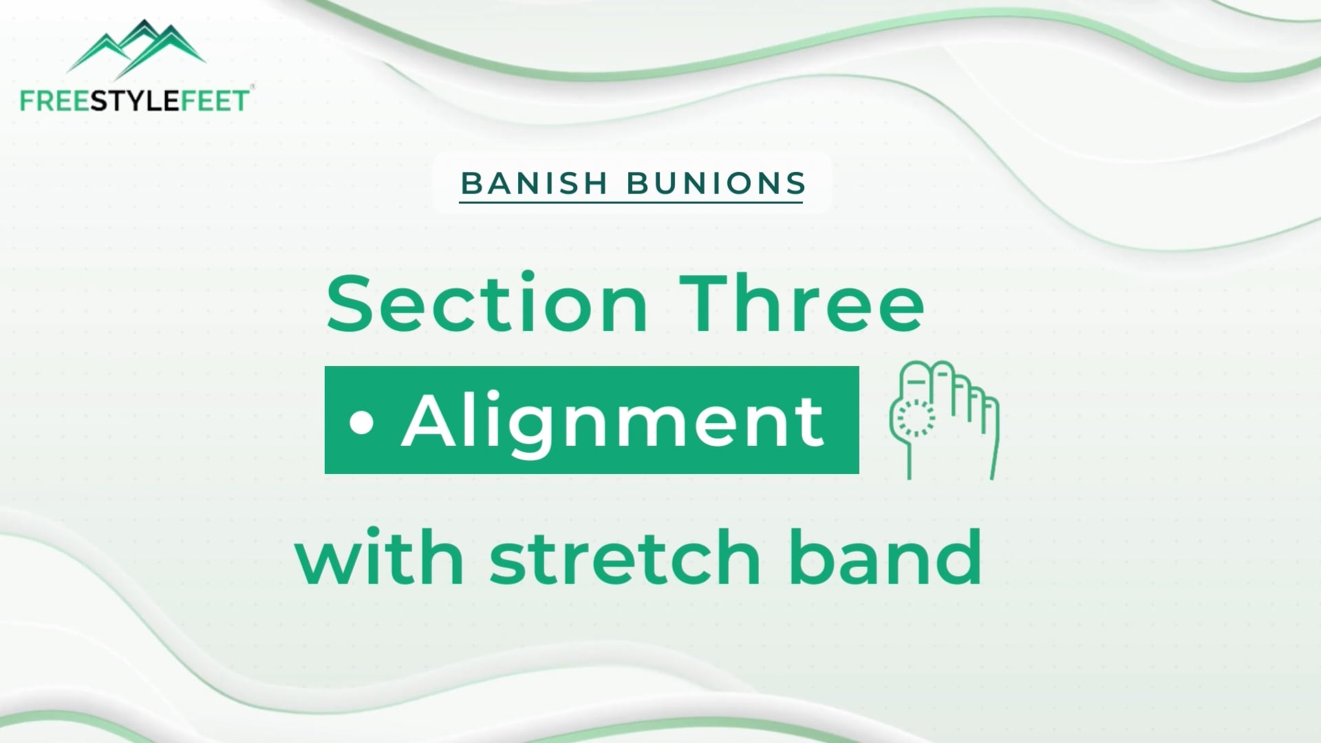 Section 3.4 Alignment exercises with stretch band