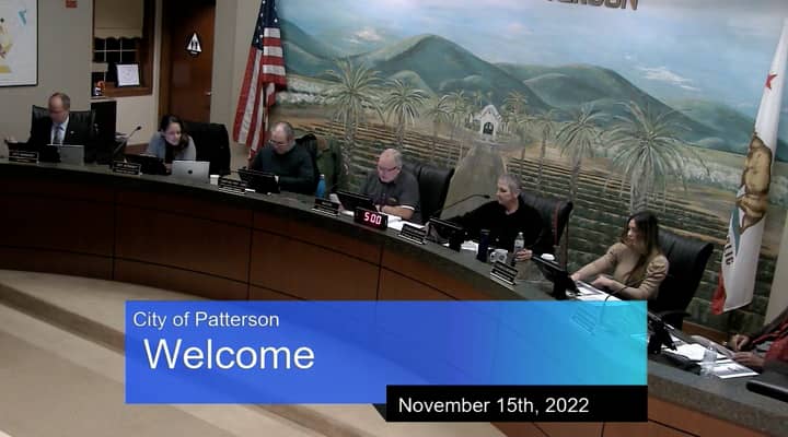 Patterson City Council - 11/15/2022 on Vimeo