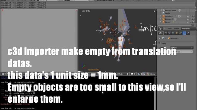 Blender auto face rig first test with mocap c3d data