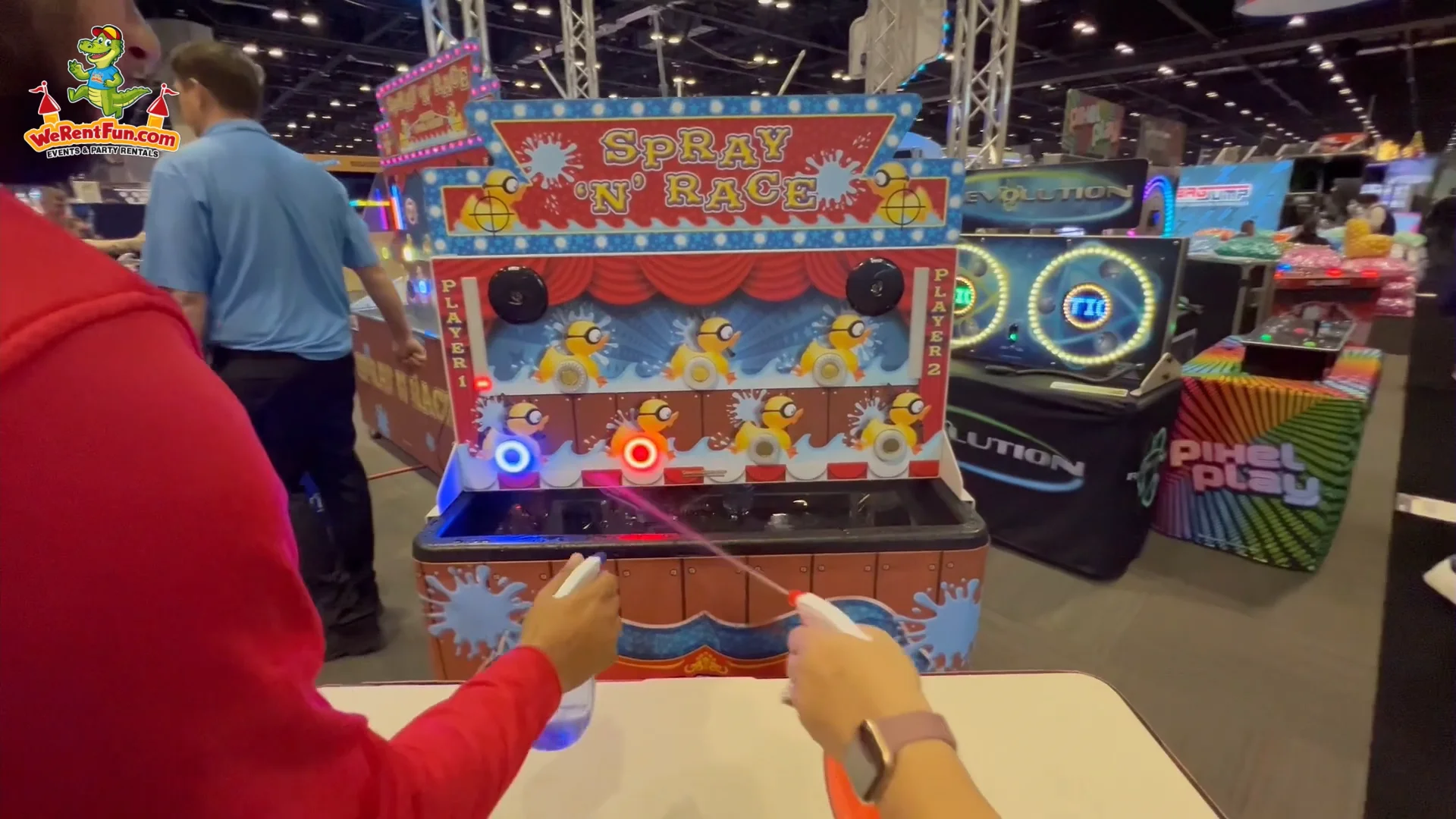 Spray N Race From We Rent Fun on Vimeo