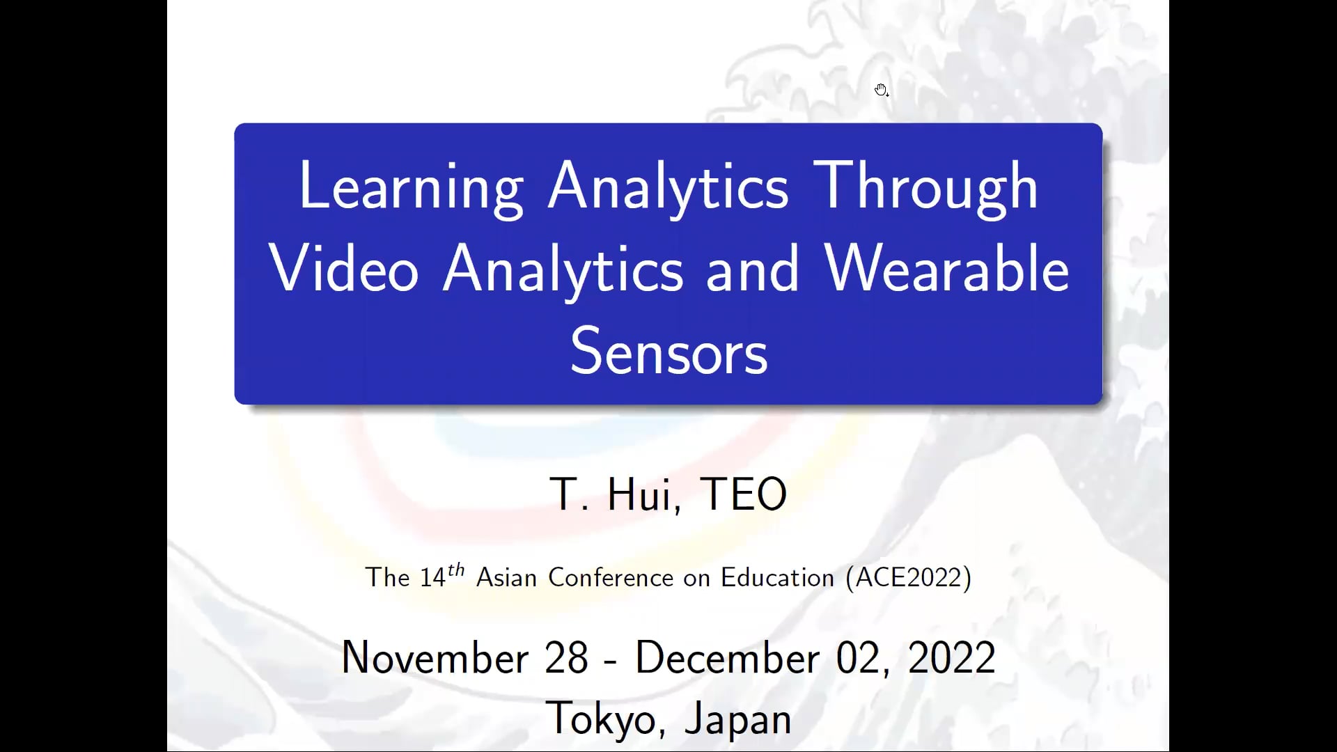 Learning Analytics Through Video Analytics and Wearable Sensors on Vimeo