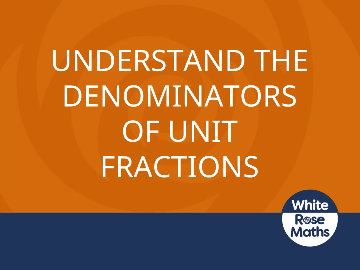 Y3 Spring Block 3 TS1 Understand the denominators of unit fractions