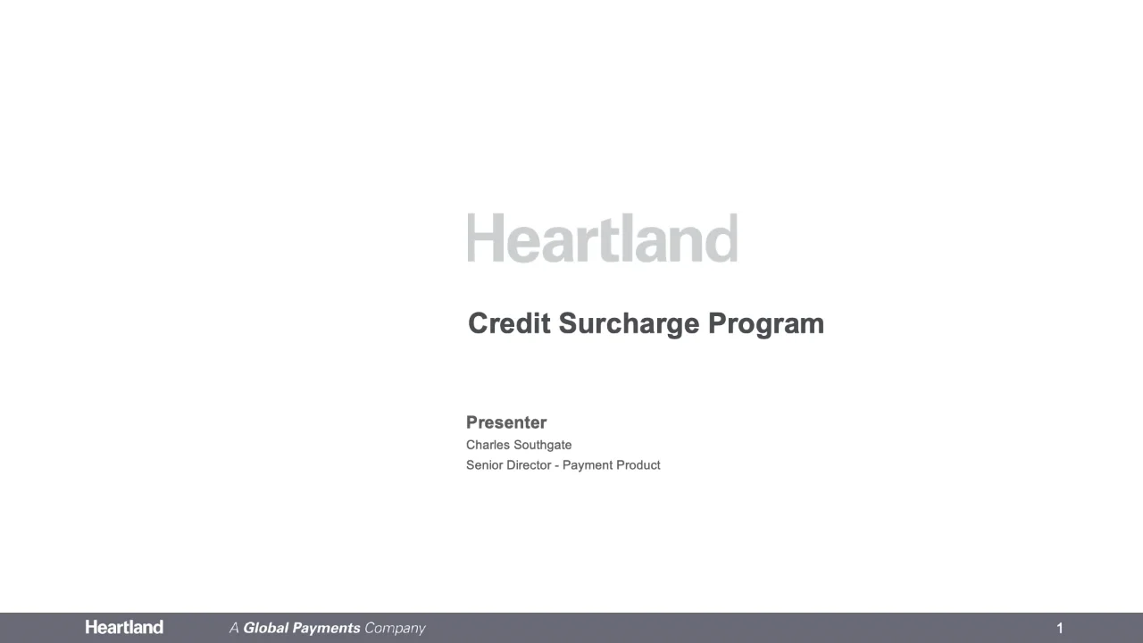 Credit Surcharge Program on Vimeo