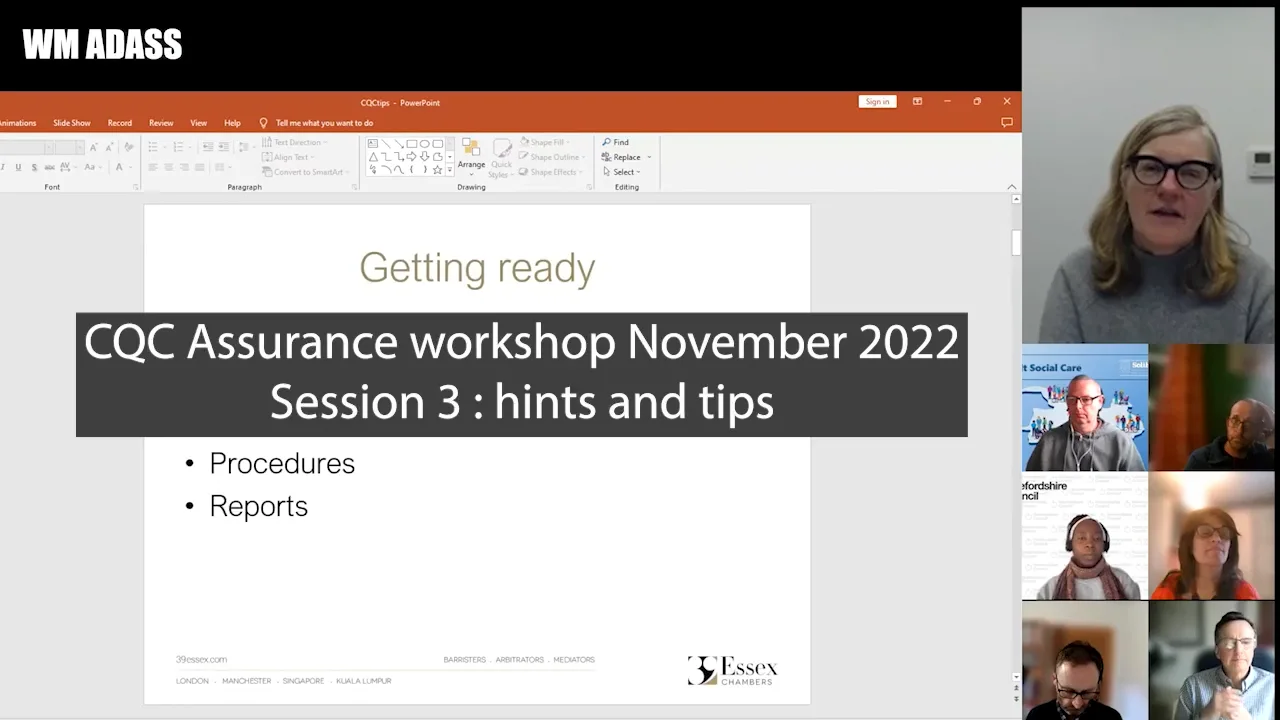 Session 3: CQC assurance: hints and tips on Vimeo