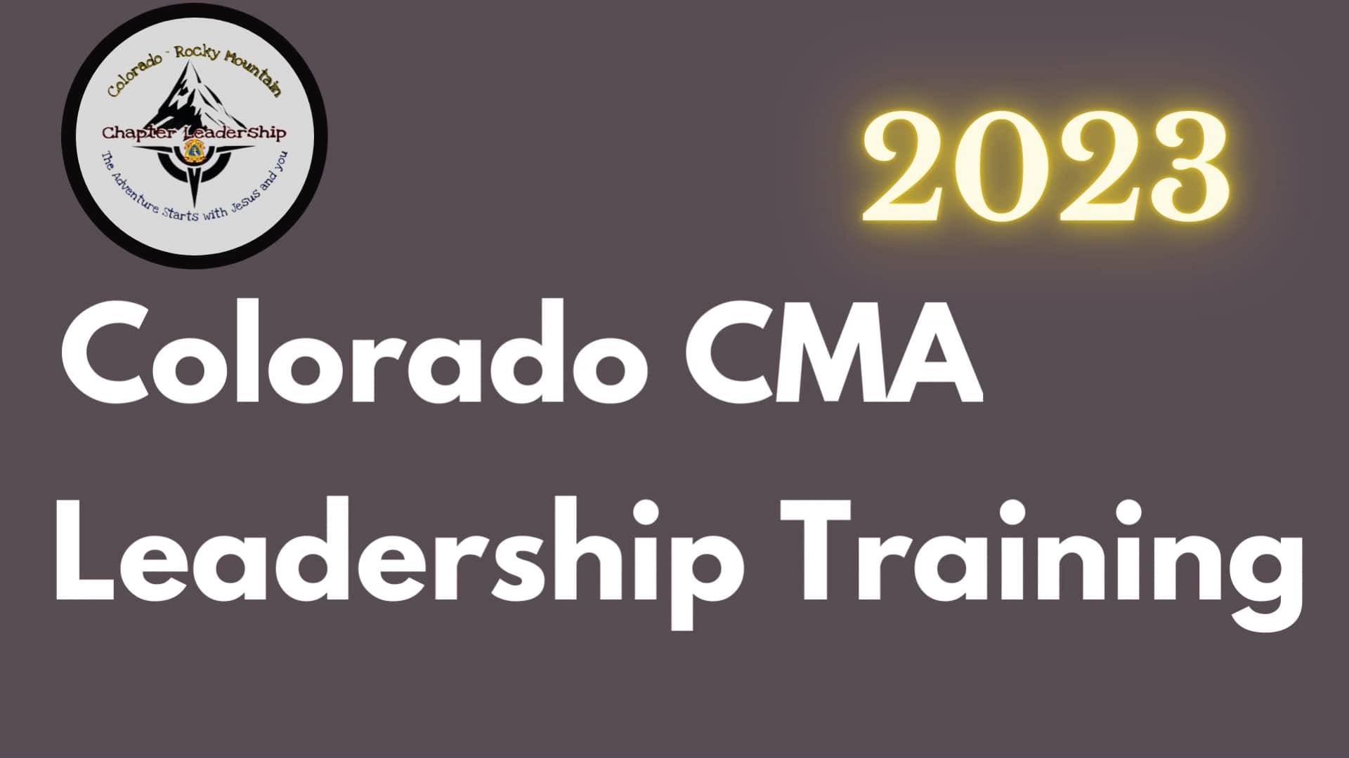 Invitation to 2023 CO CMA Chapter Leadership Training on Vimeo