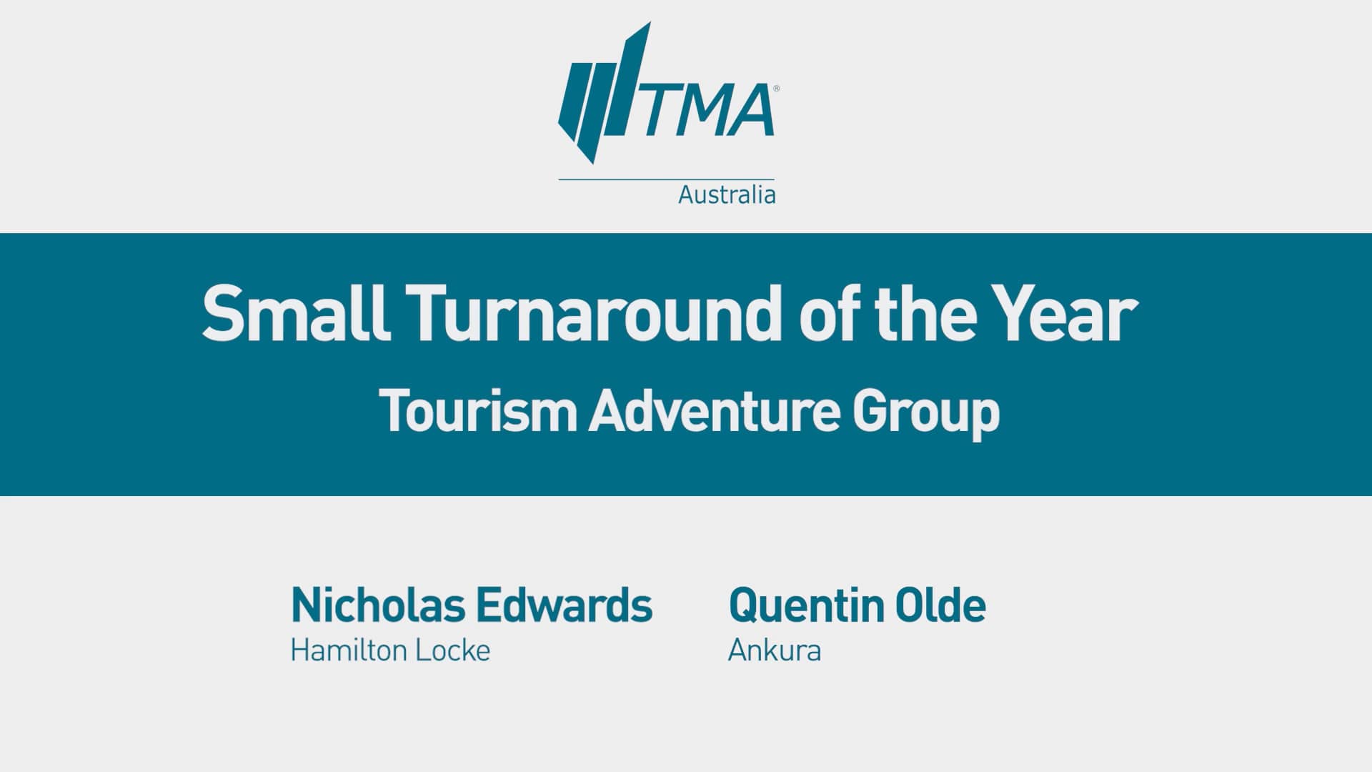 TMA Australia - Small Turnaround of the Year (Winner) on Vimeo