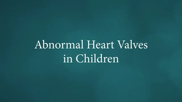 Dr. David Steflik - Abnormal Heart Valves in Children on Vimeo