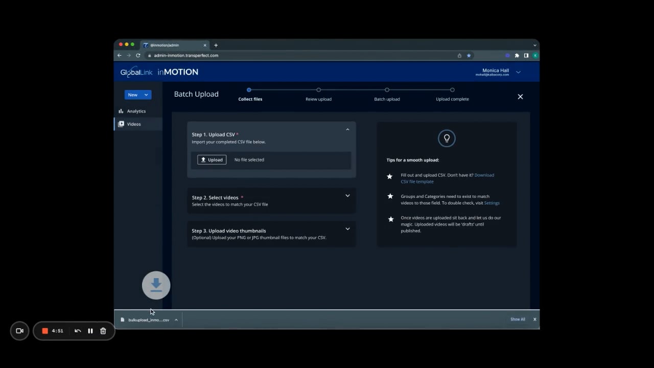 09-2022 Batch CSV video upload - inMOTION Prototypes - 17 November 2022 on Vimeo