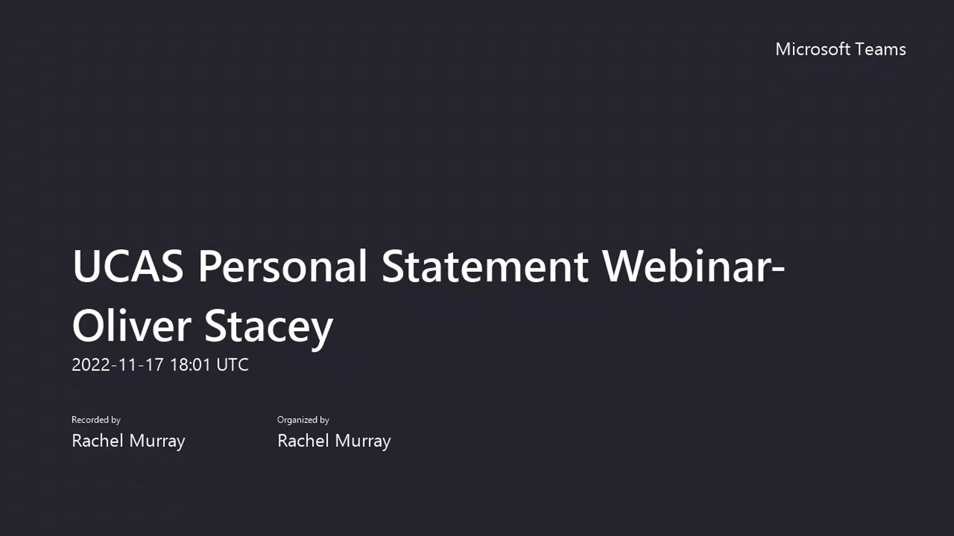 UCAS Personal statements on Vimeo