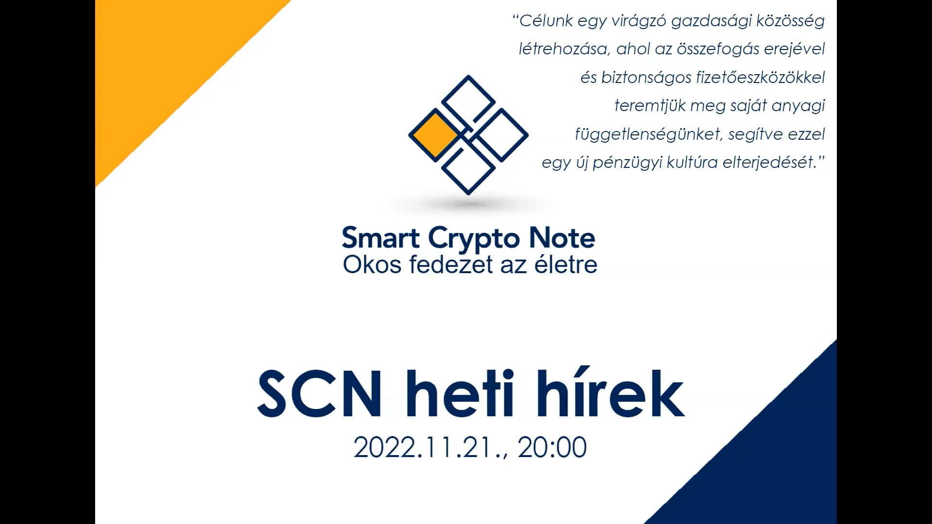 SCN Live Hírek - 2022-11-21 on Vimeo