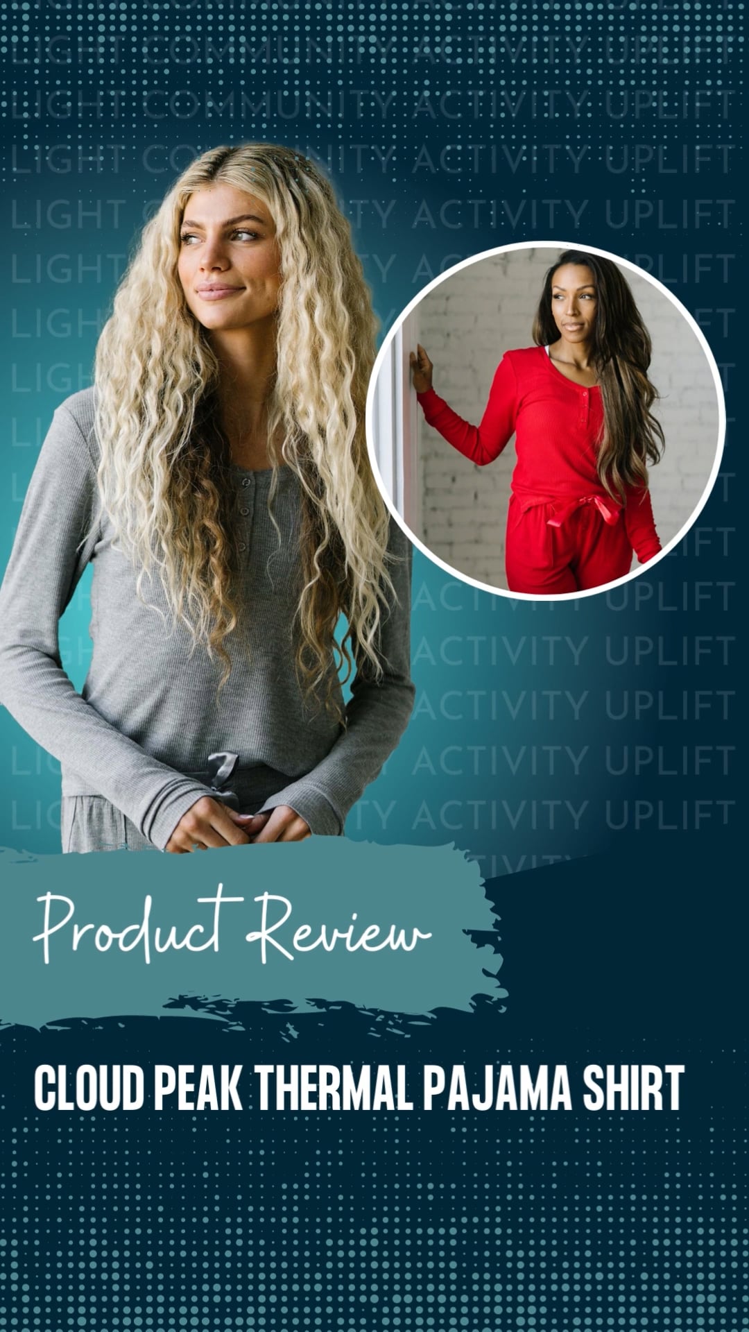 Gray Cloud Peak Thermal Pajama Shirt #2944 & Red #2945