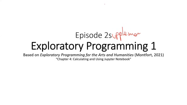 4ME502 - Programming for Digital Humanities (7,5 ECTS) on Vimeo