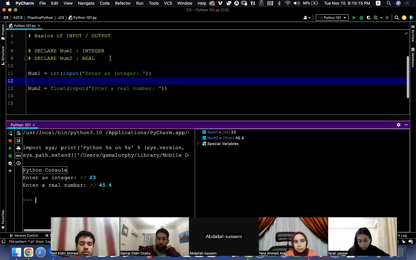 Python basics 1 A2 CS J23 on Vimeo