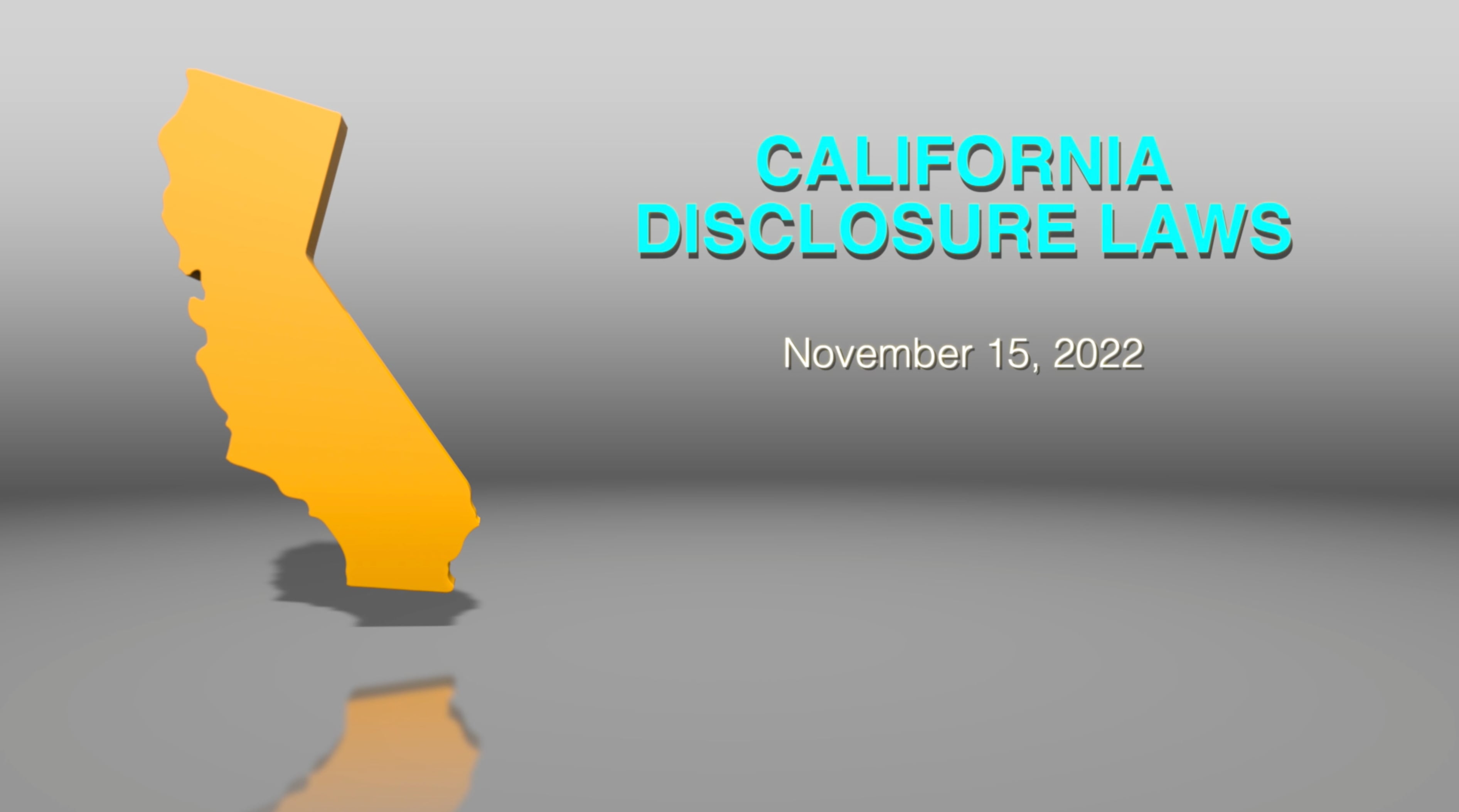 Watch California Disclosure Laws Online | Vimeo On Demand on Vimeo