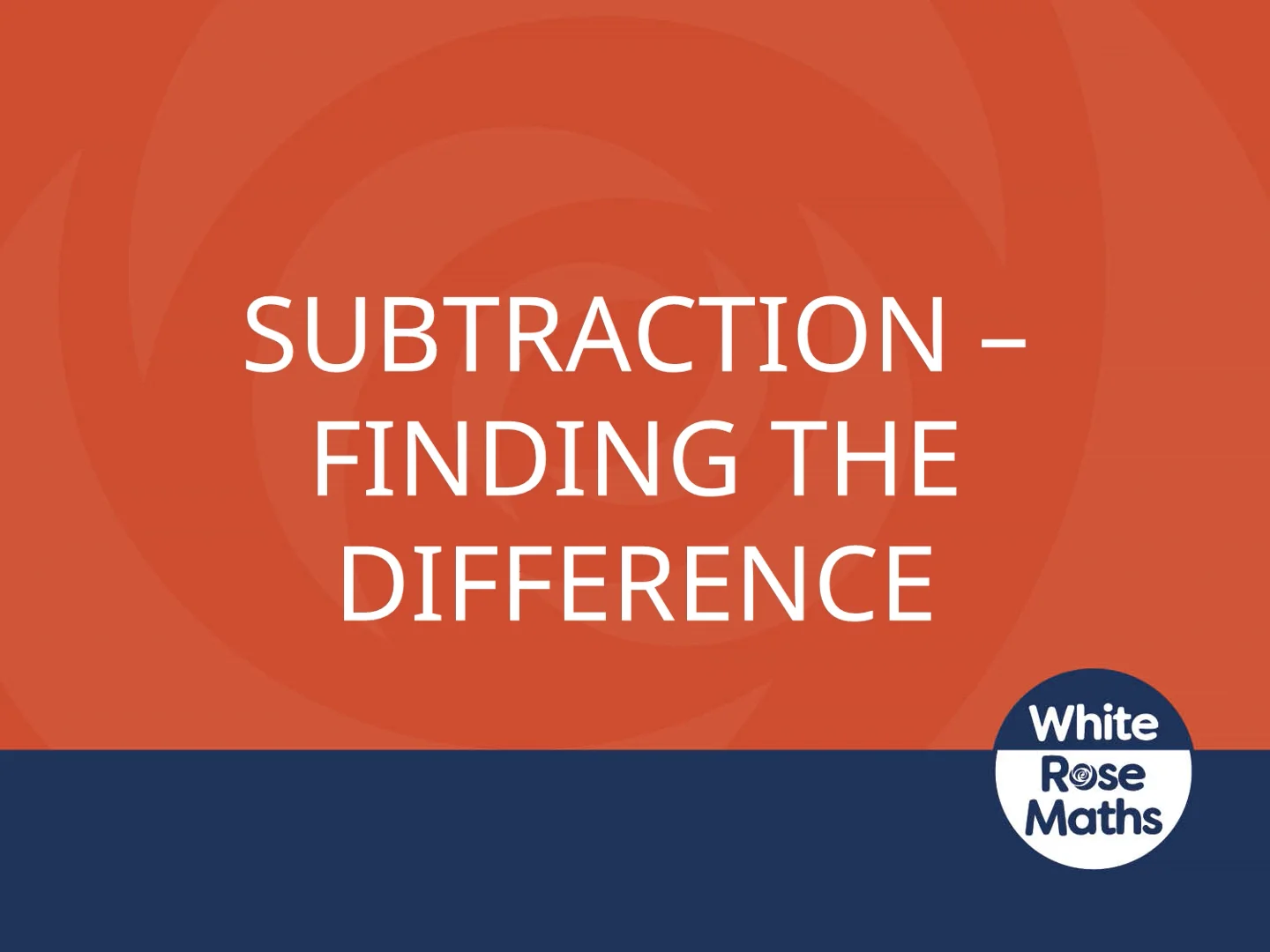 Y1 Spring Block 2 TS8 Subtraction finding the difference