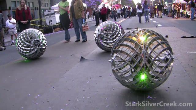 Robotic Orbs Roll Down the Streets on Vimeo