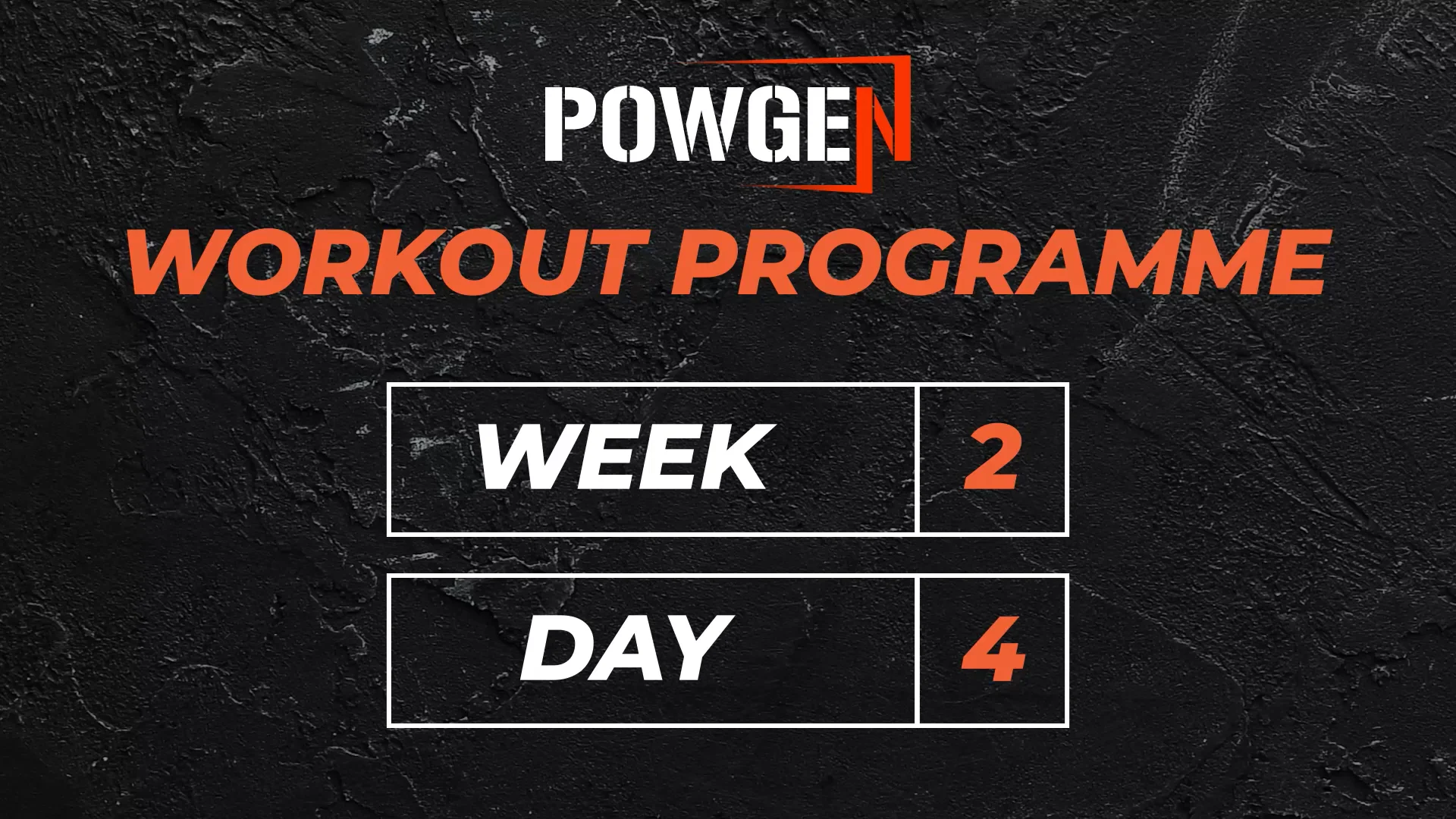 PowGen - Workout programme - week2/day4 on Vimeo