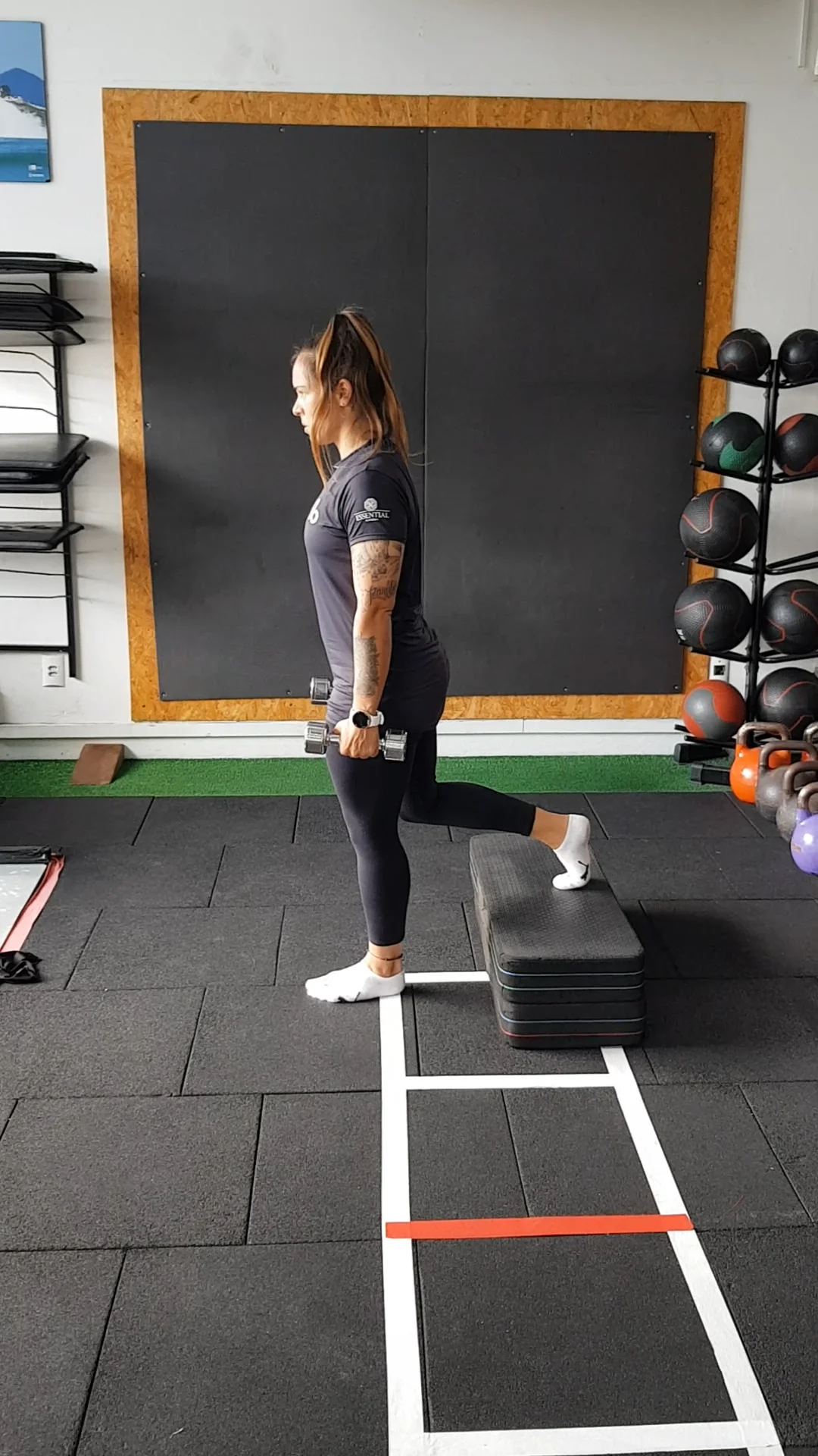 TERRA UNIPODAL BILATERAL COM APOIO DO PÉ NO STEP