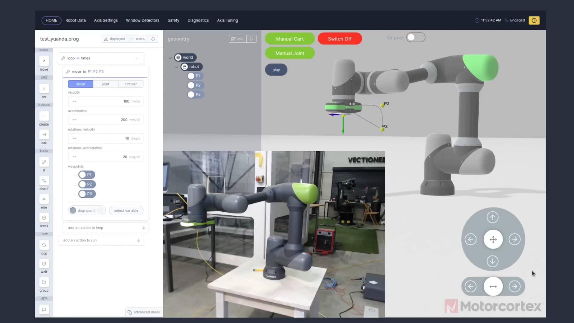 Motorcortex-Robot-App controlling a Yuanda Cobot on Vimeo