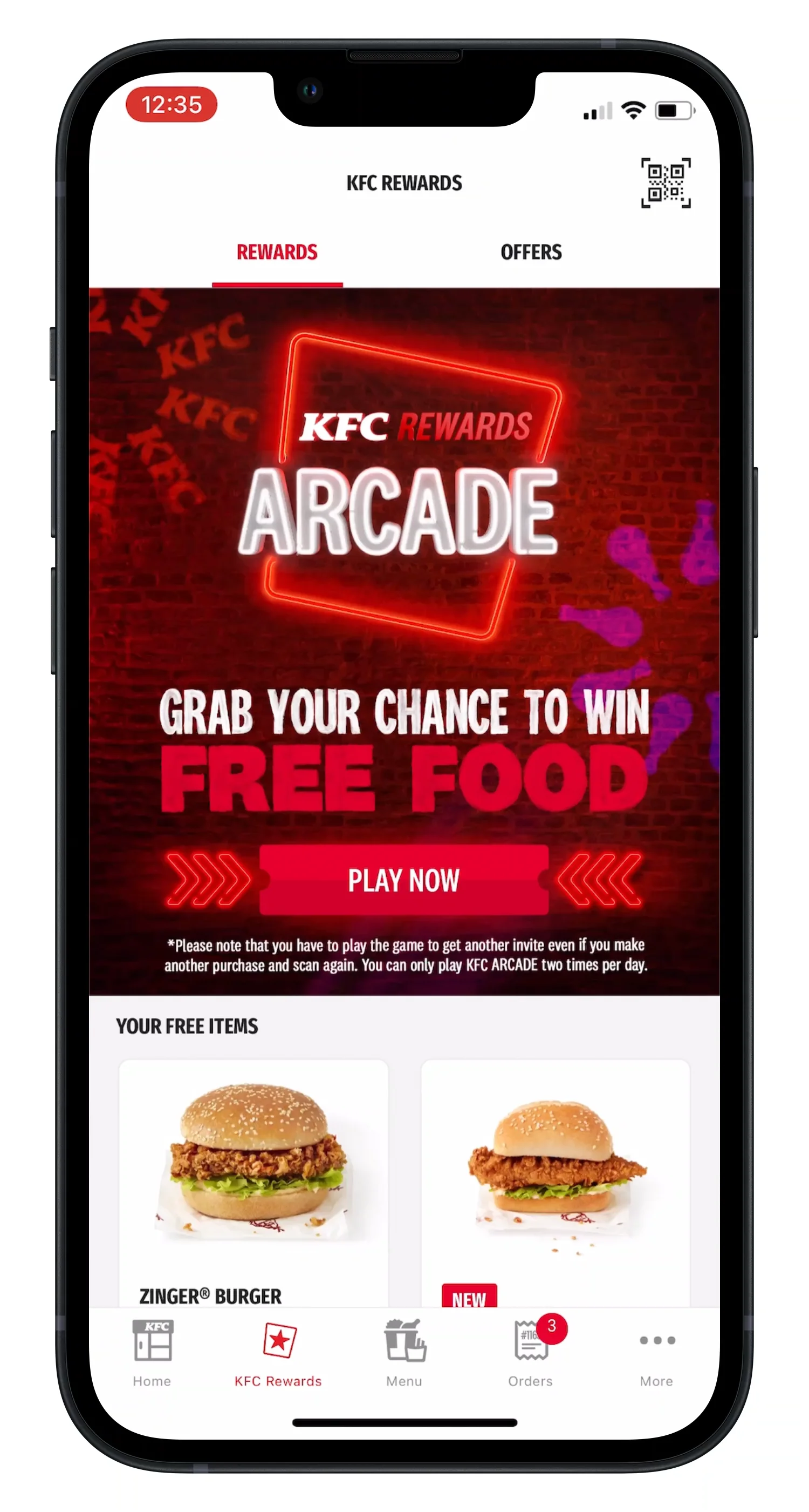 KFC Rewards Arcade