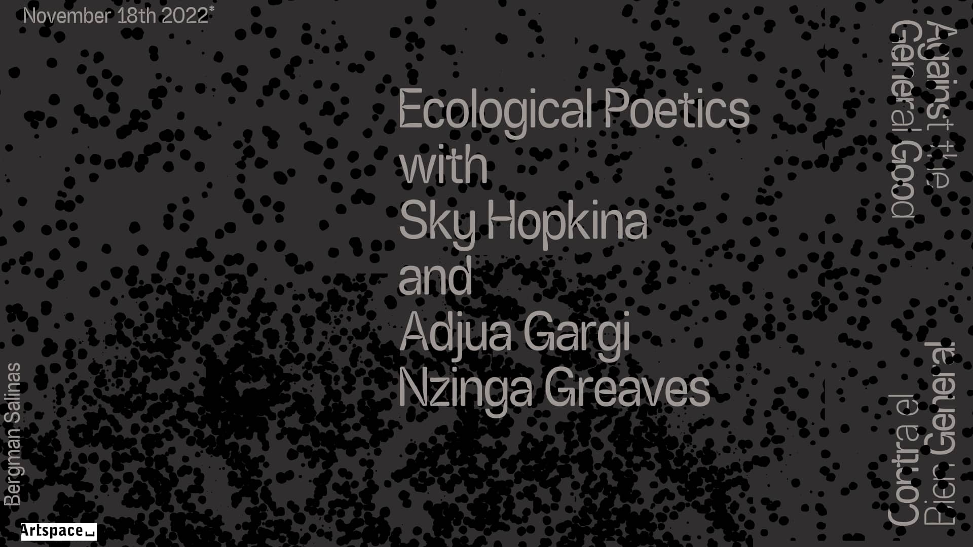 Ecological Poetics: a reading with Sky Hopinka and Adjua Gargi Nzinga ...
