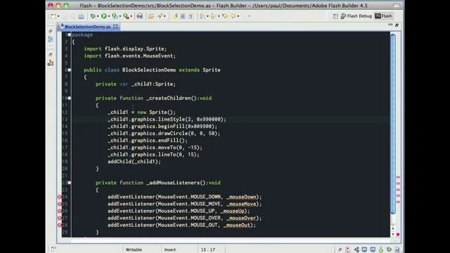 Block Selection Mode in Flash Builder 4.5