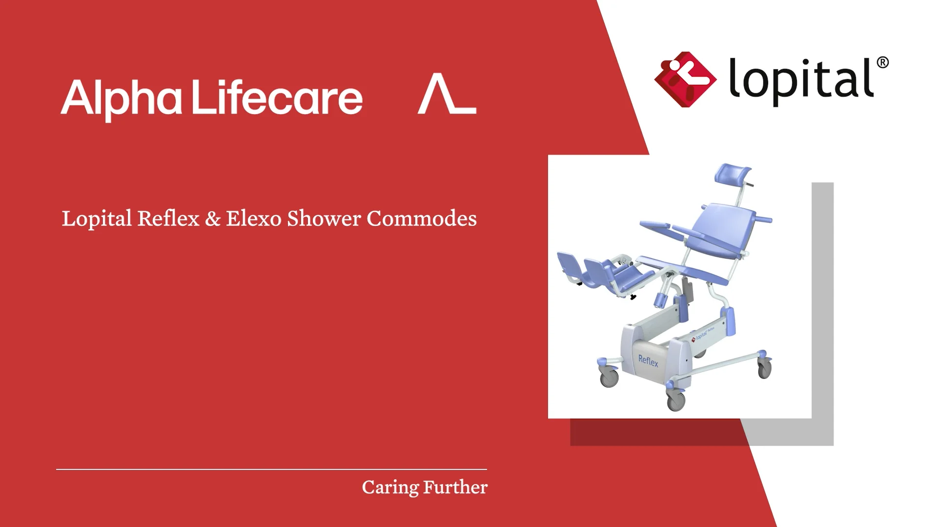 The Reflex and Elexo tilting shower commodes - by Lopital
