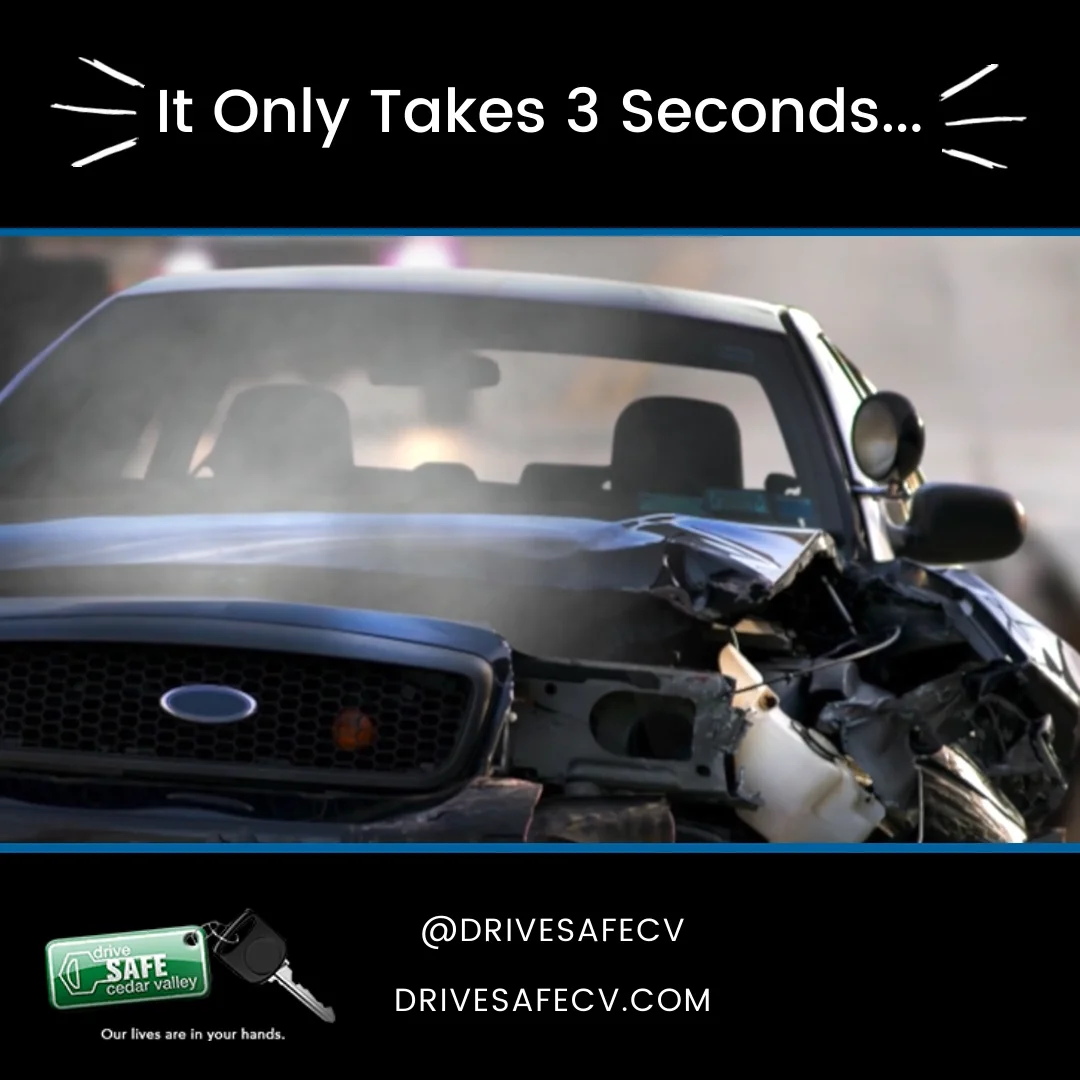 JDV | "I TAKES 3 SECONDS!" - TRAFFIC SAFETY AD & INSTAGRAM POST | DRIVE ...