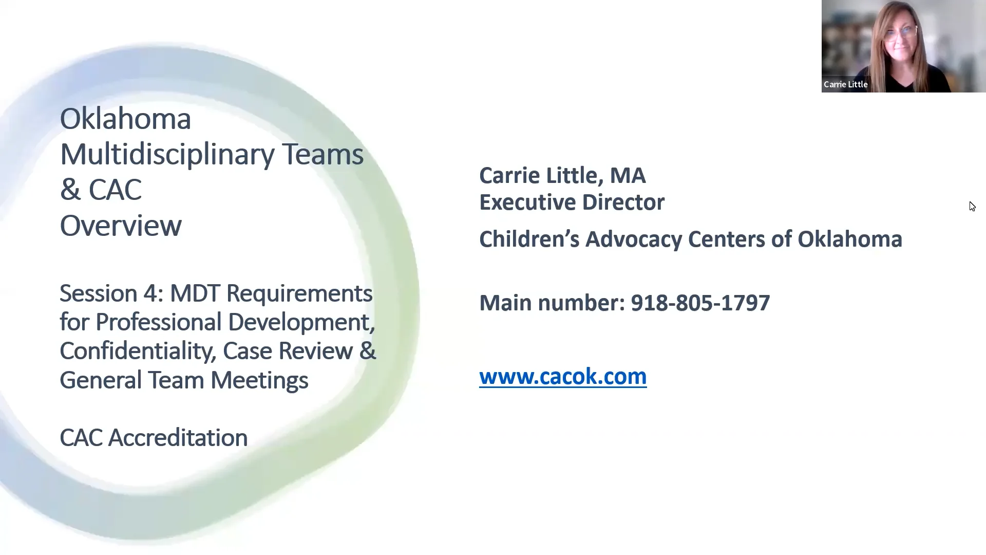 MDT & CAC Overview -Session 4- MDT Requirements for Professional Development, Confidentiality ...