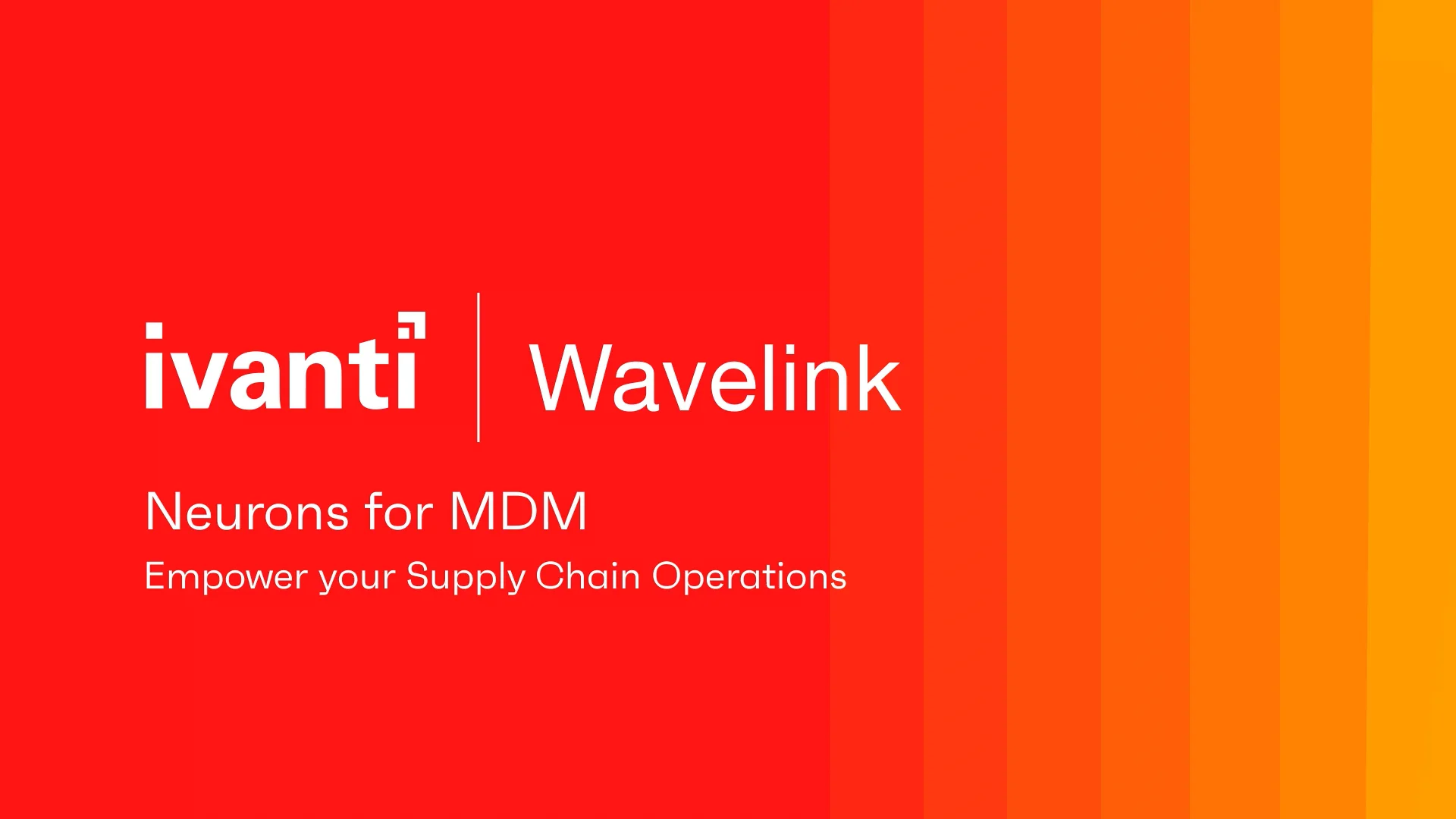 Ivanti Wavelink - Neurons for MDM Overview (Social cut) on Vimeo Ivanti Wavelink - Neurons for MDM Overview (Social cut) on Vimeo