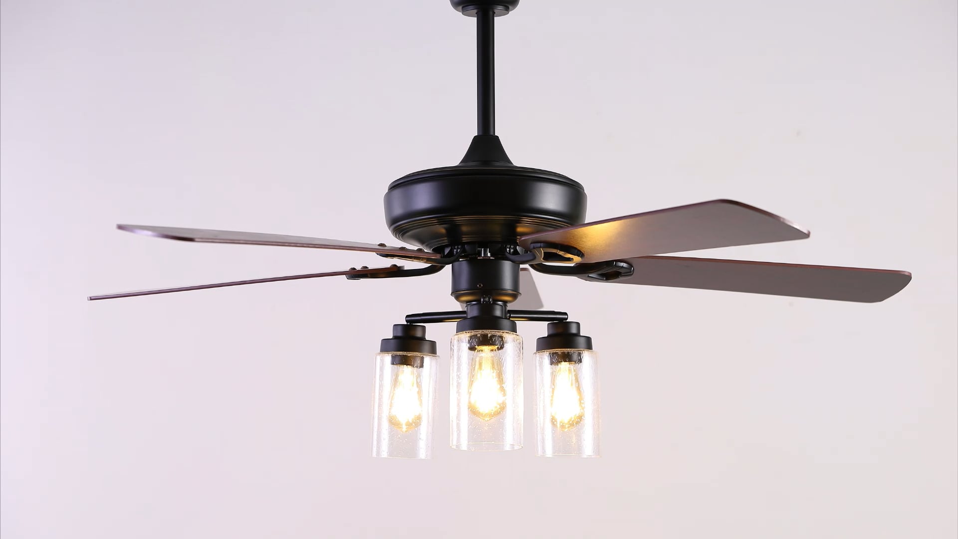 Lucas 52" 3-Light Rustic Mobile-App/Remote-Controlled Ceiling Fan ...