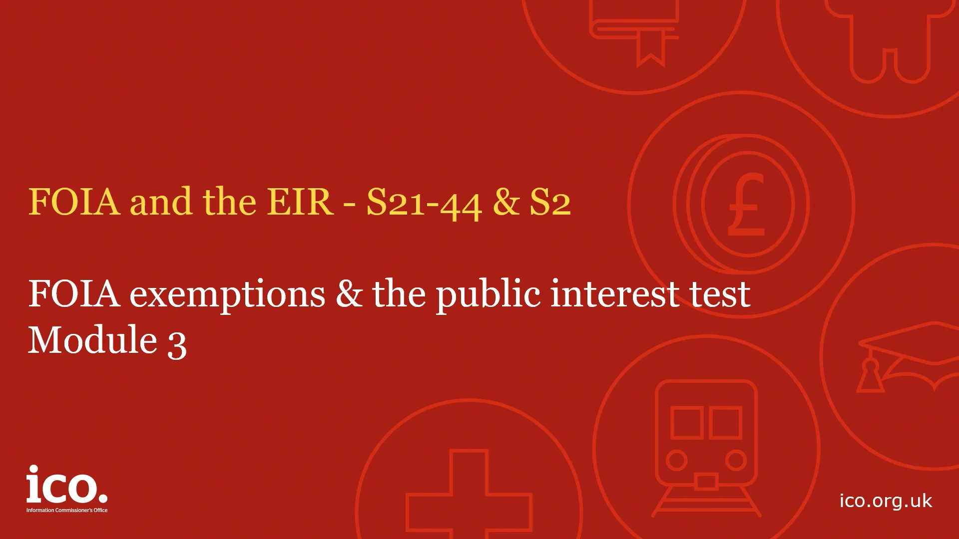 Introduction to FOIA and the EIR: Module 3