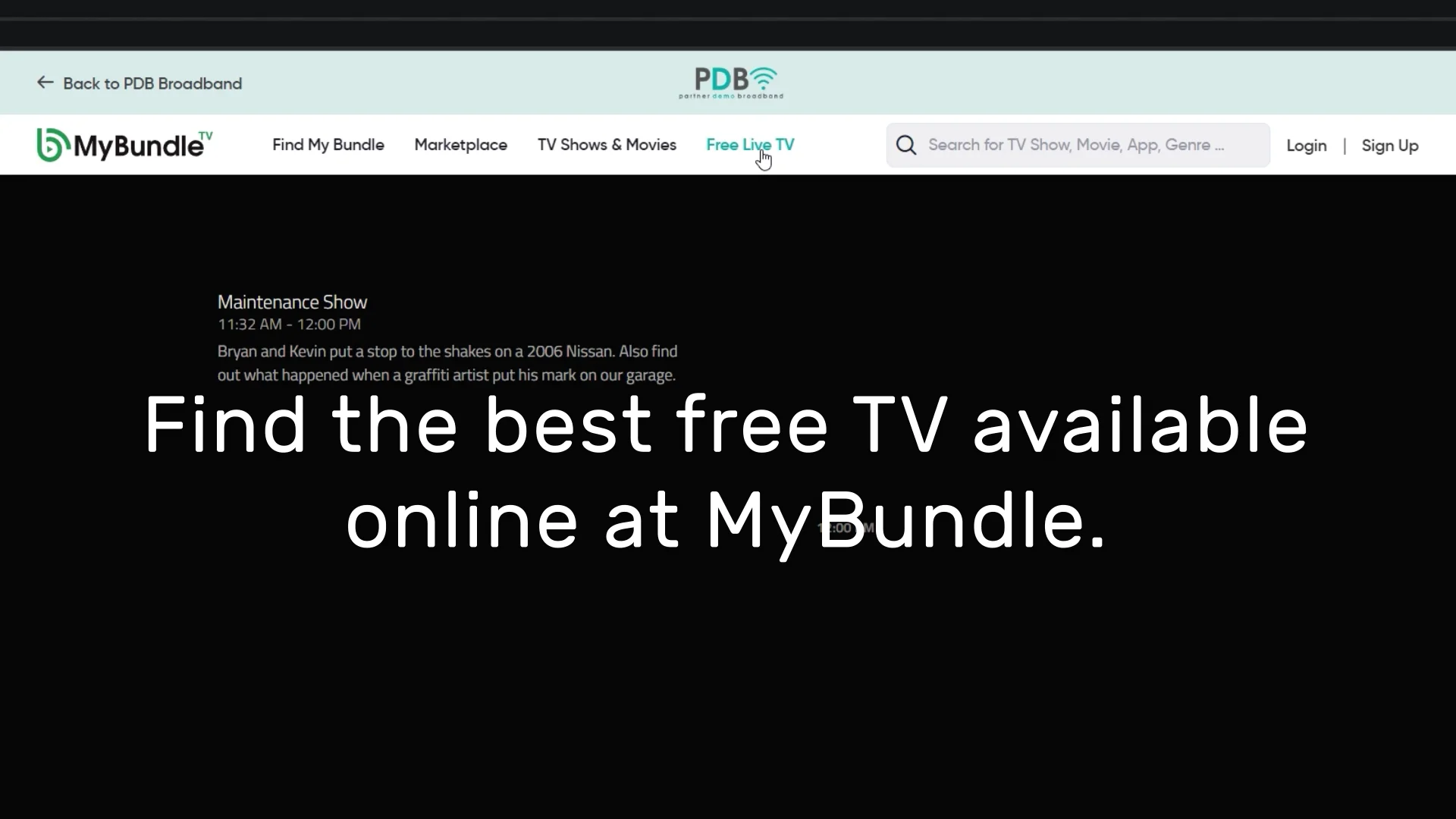 MyBundle: Free Live TV on Vimeo