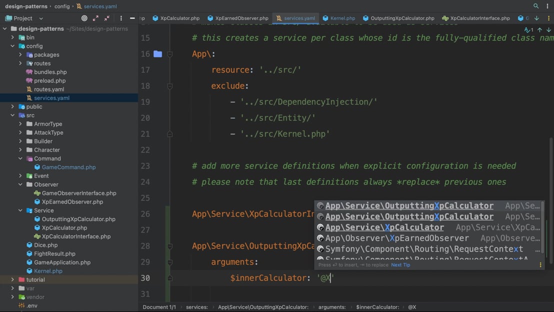 Decoration with Symfony's Container > Design Patterns for Fun and Proficiency | SymfonyCasts