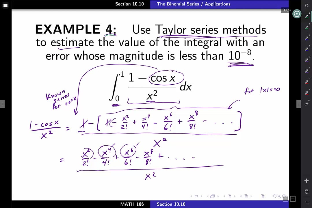 Module 7_ The Binomial Series_Application. Section 10.10 - Part 7 ...