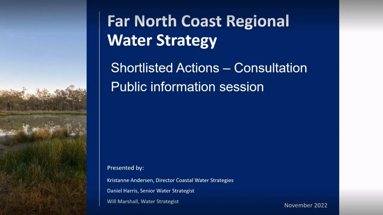 Far North Coast regional water strategy public information session held ...