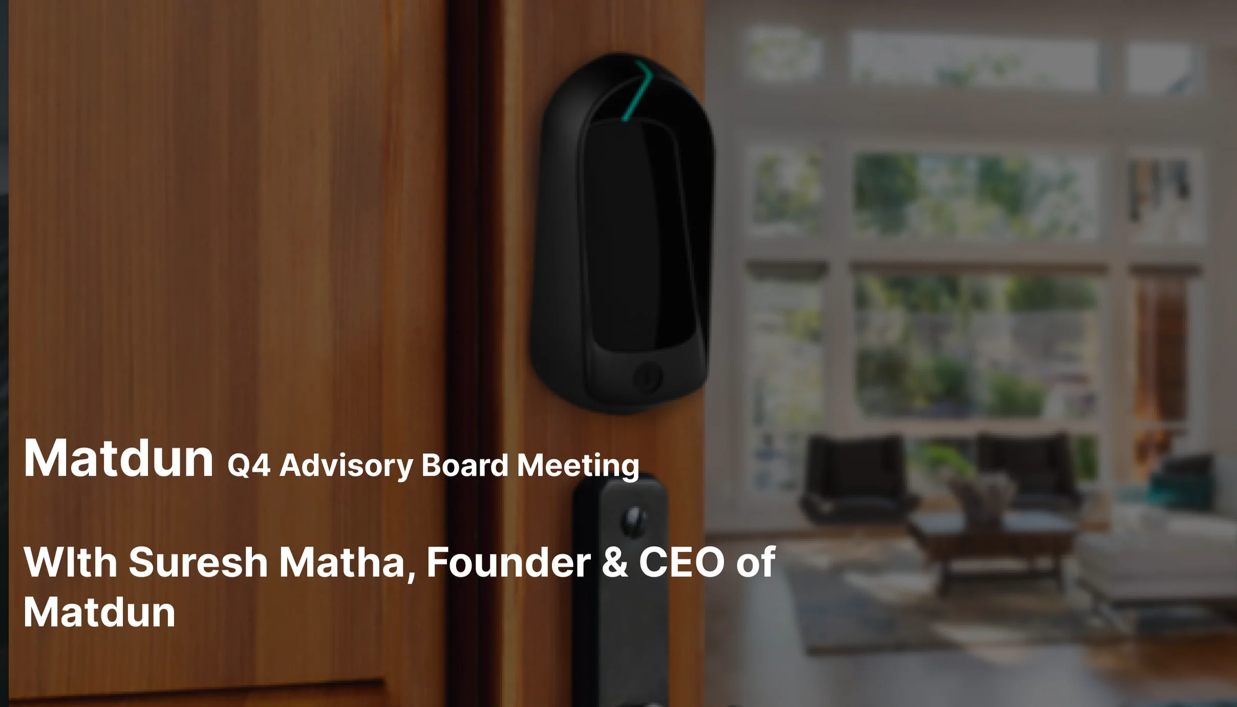 Matdun Q4 Advisory Board Meeting on Vimeo