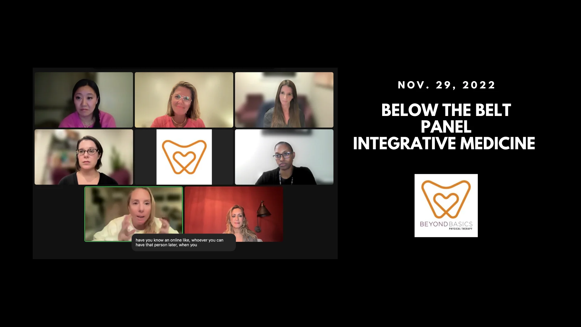 Below the Belt Integrative Medicine Panel Discussion 11.29.22 on Vimeo