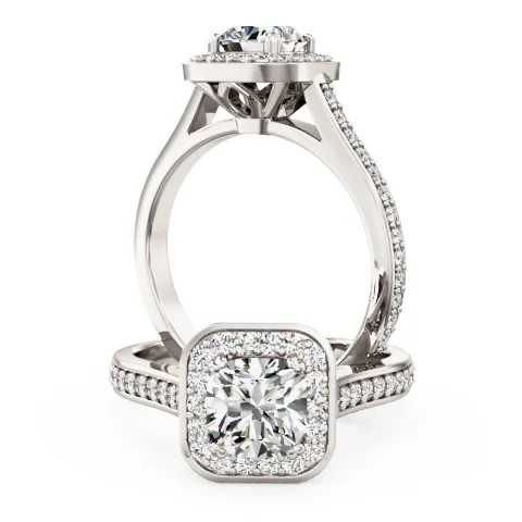 Wedding bands for cushion cut halo store