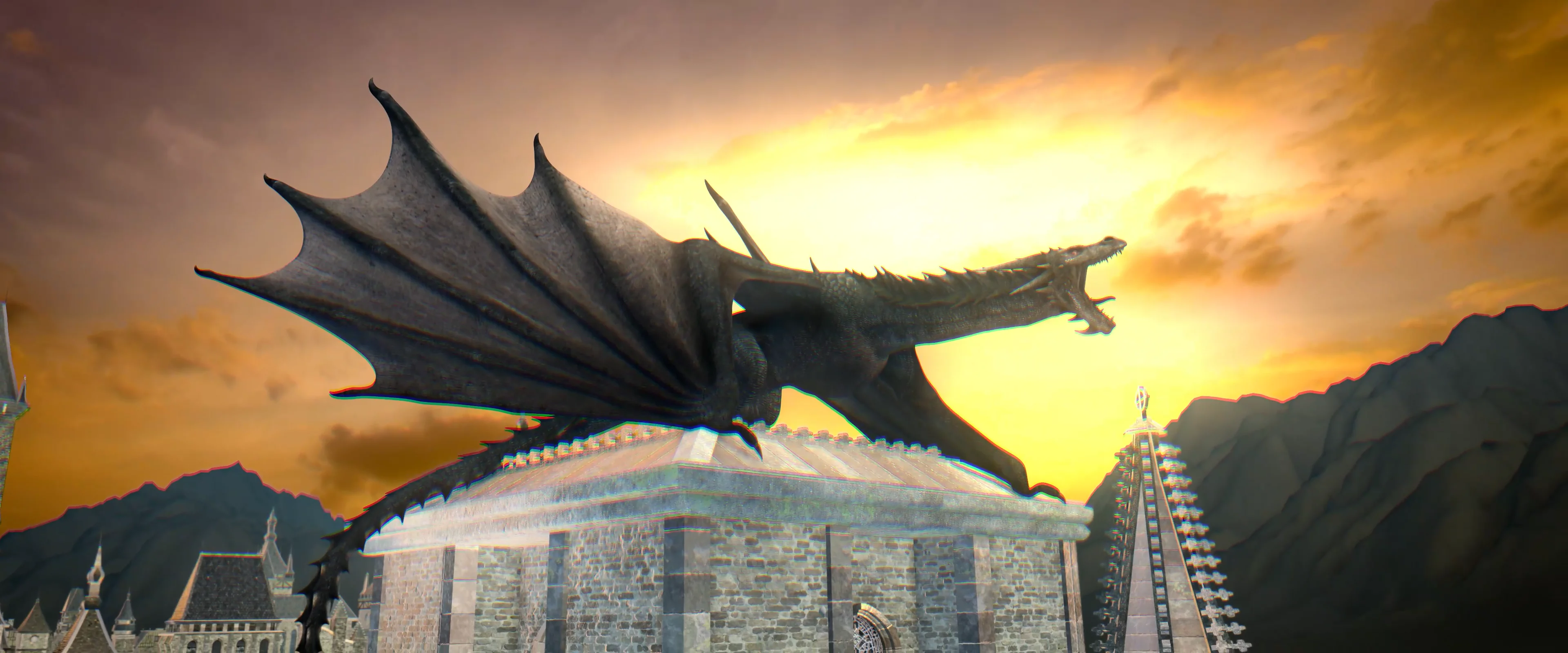 Dragon Landing Animation