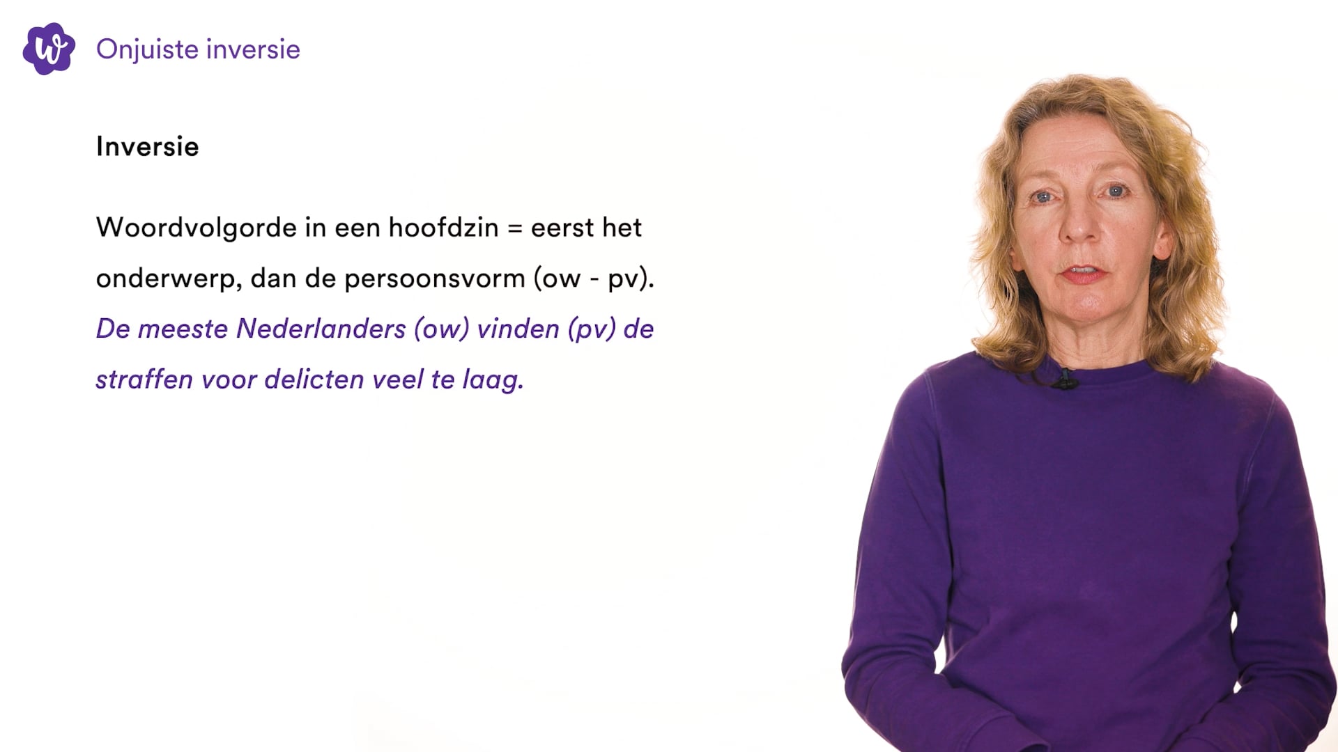 Onjuiste inversie oefenen | StudyGo