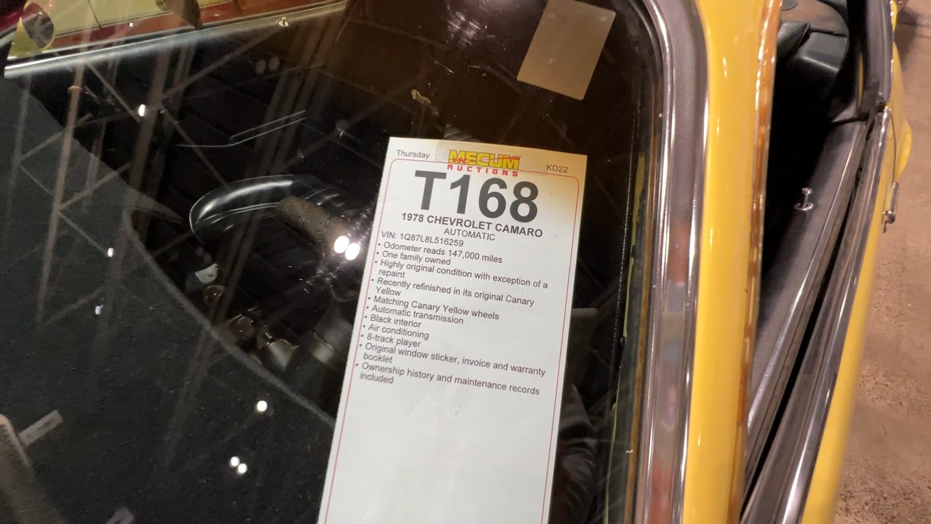 1978 Chevrolet Camaro | T168 | Kansas City 2022