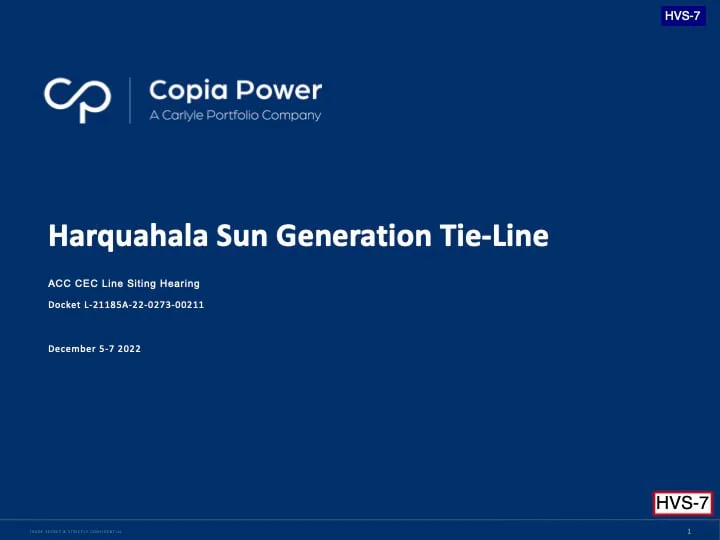 Harquahala Sun Generation Tie-Line 12/5/22 on Vimeo
