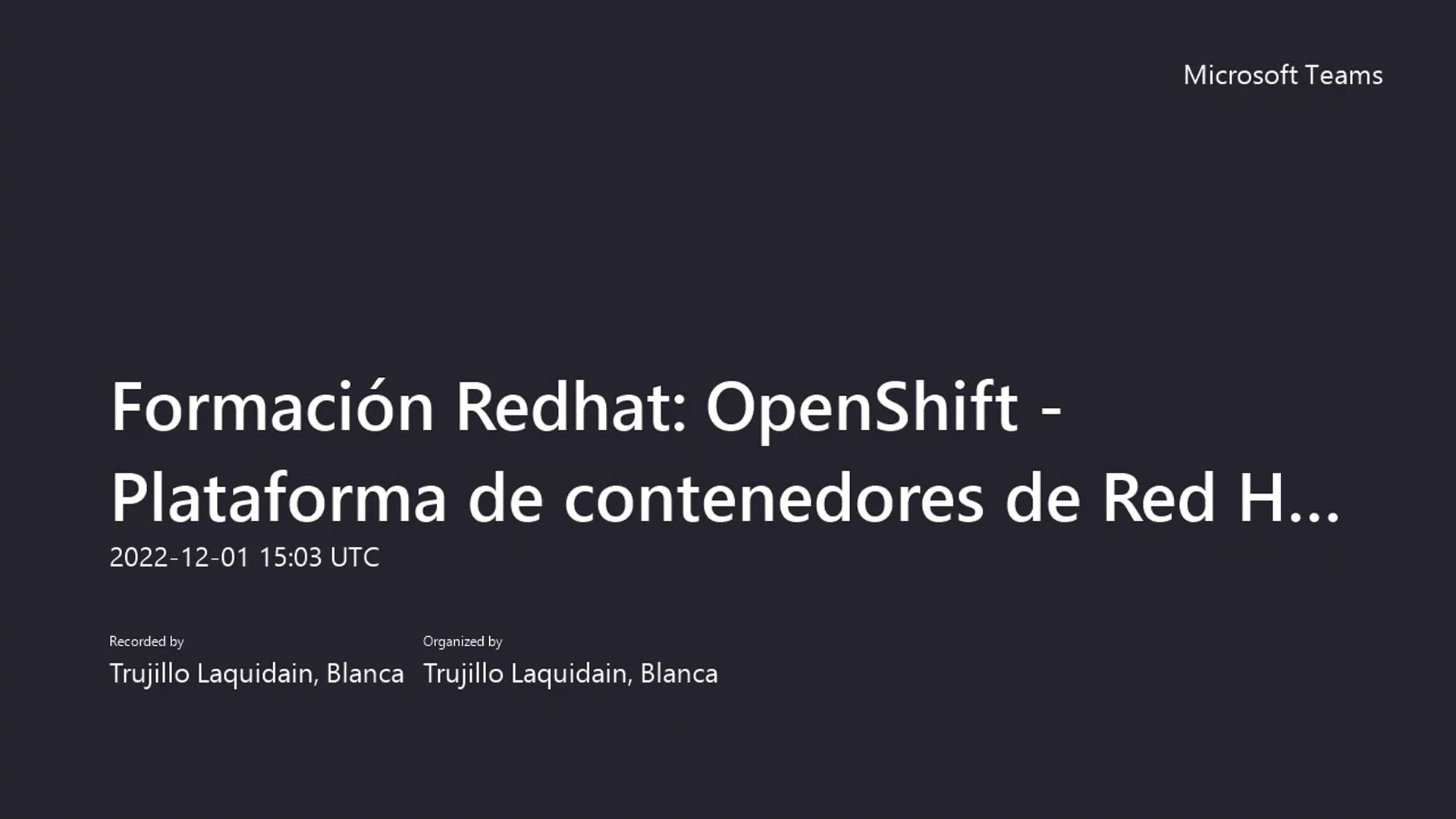Sesión 3 Formación Red Hat - OpenShift: Plataforma de contenedores on Vimeo
