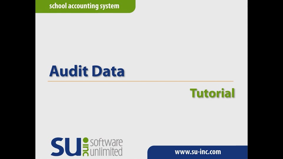 Training Tutorials - Audit Data on Vimeo