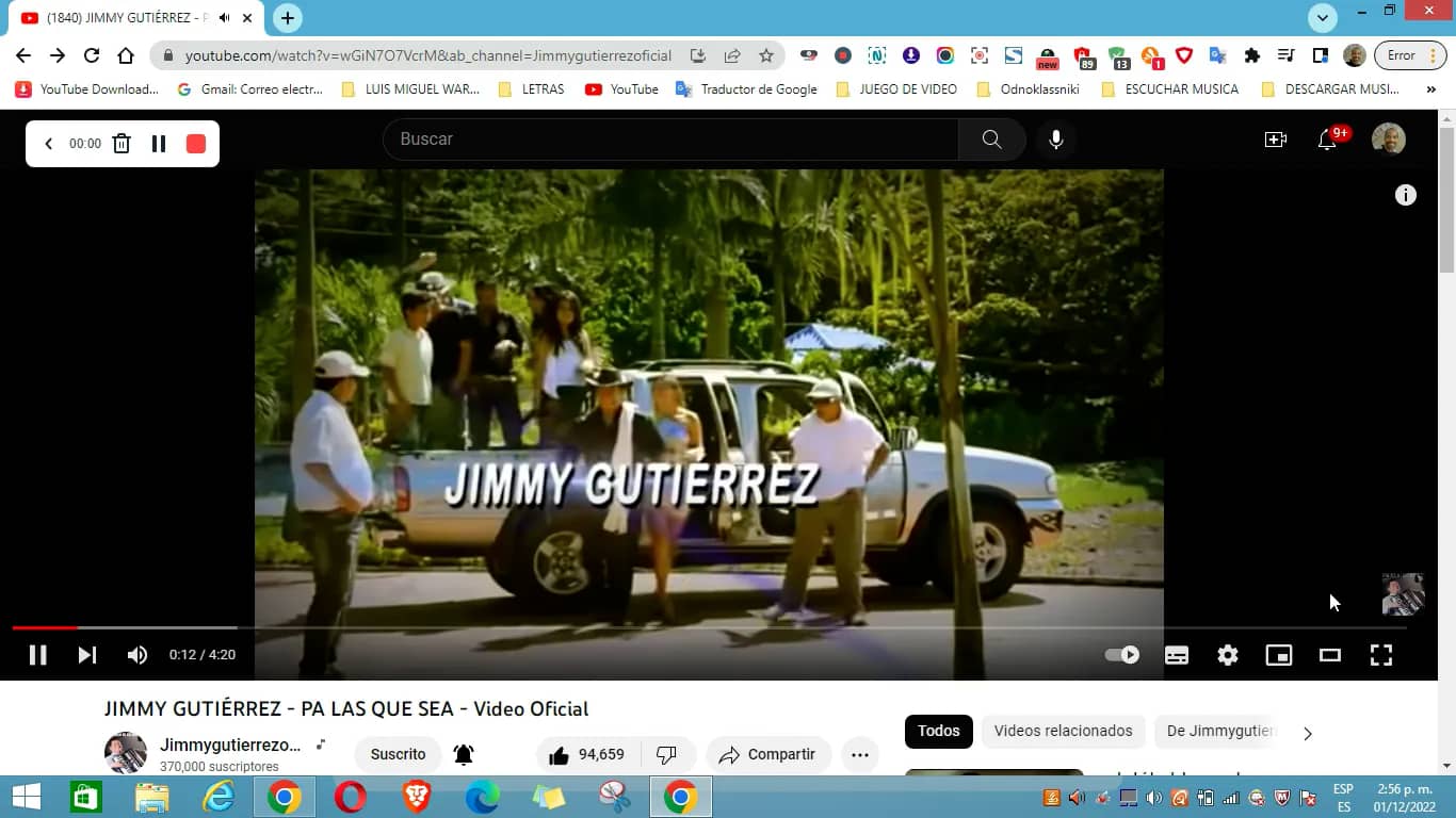PA LAS QUE SEA JIMMY GUTIERREZ VIDEO New Recording - 1/12/2022, 2:56:48 ...
