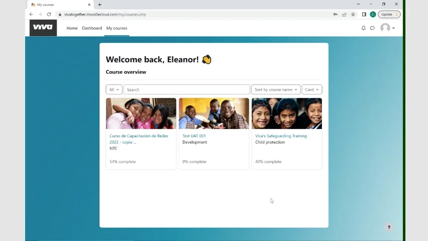 Completing the baseline questionnaire on Vimeo