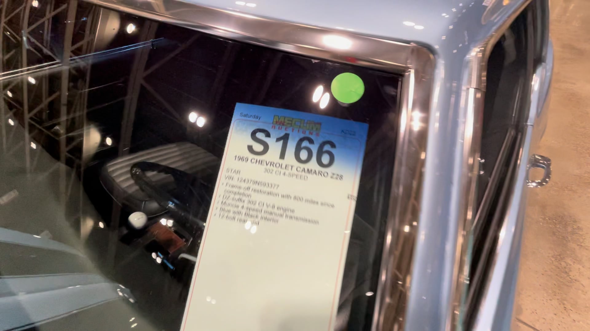 1969 Chevrolet Camaro Z28 | S166 | Kansas City 2022