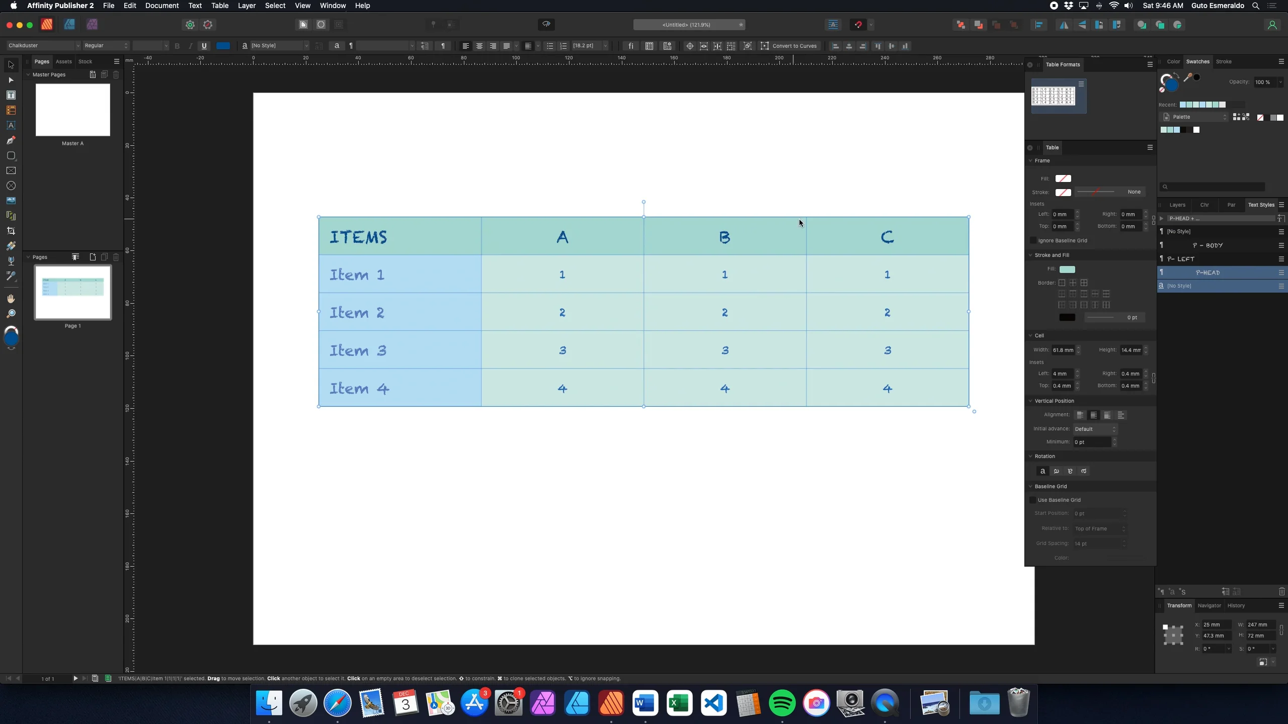 Affinity Publisher - Table formats on Vimeo