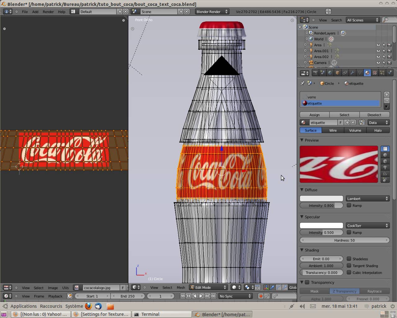 Textures bouteille de Coca Cola Blender 2.5x (Partie 3) on Vimeo